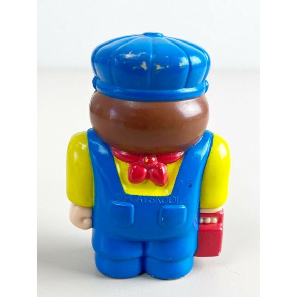 Toys | Vintage Playskool Plastic Little People Conductor Working Man ...